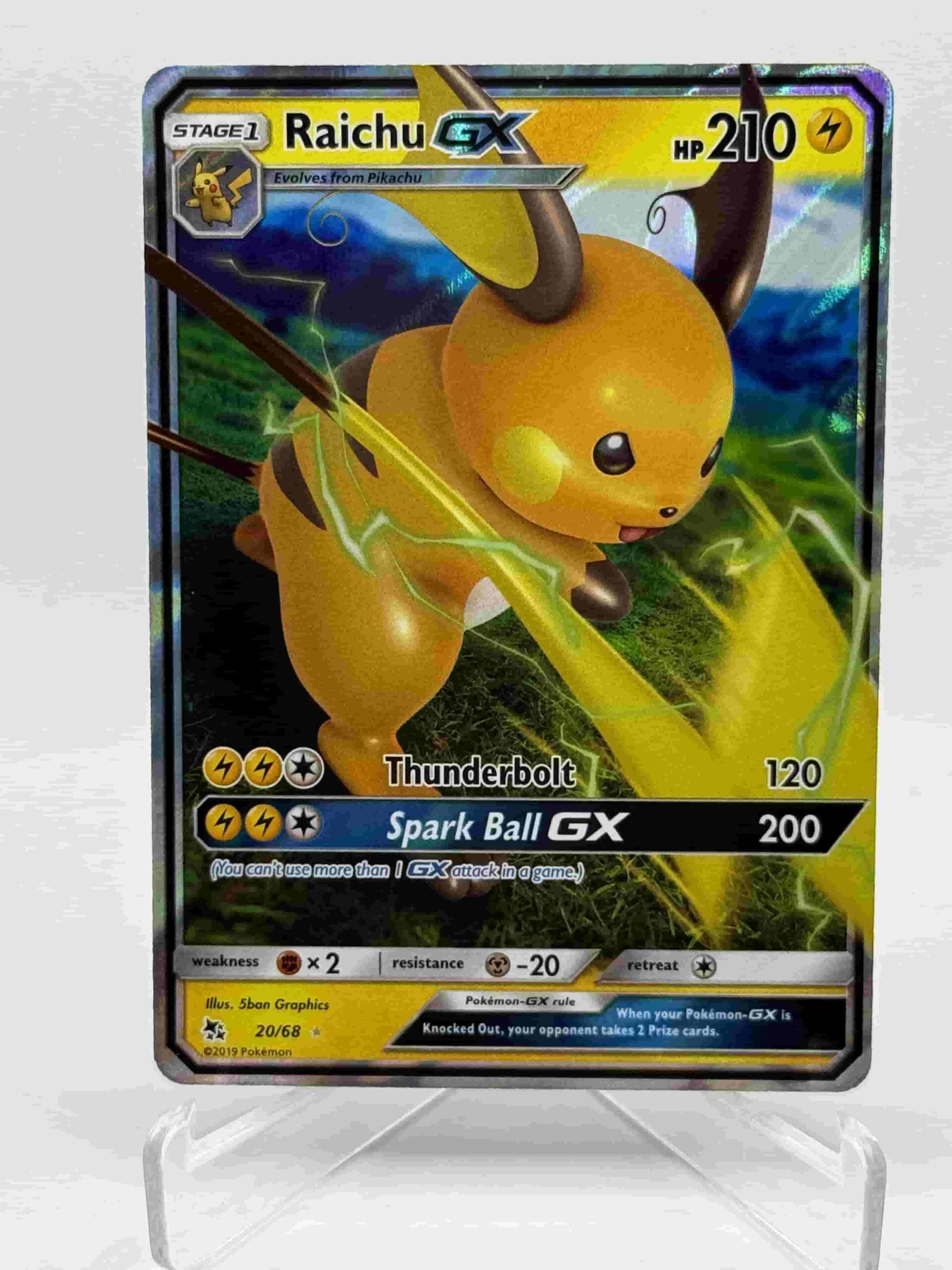 [EN]Pokémon Sun & Moon Hidden Fates – Raichu GX #20 – CrazyPackPack ...